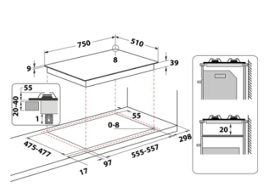 Ⓜ️🔵🔵🔵👌 Hotpoint Ariston PCN 752 T/IX/HA - Piano cottura acciaio inox ...